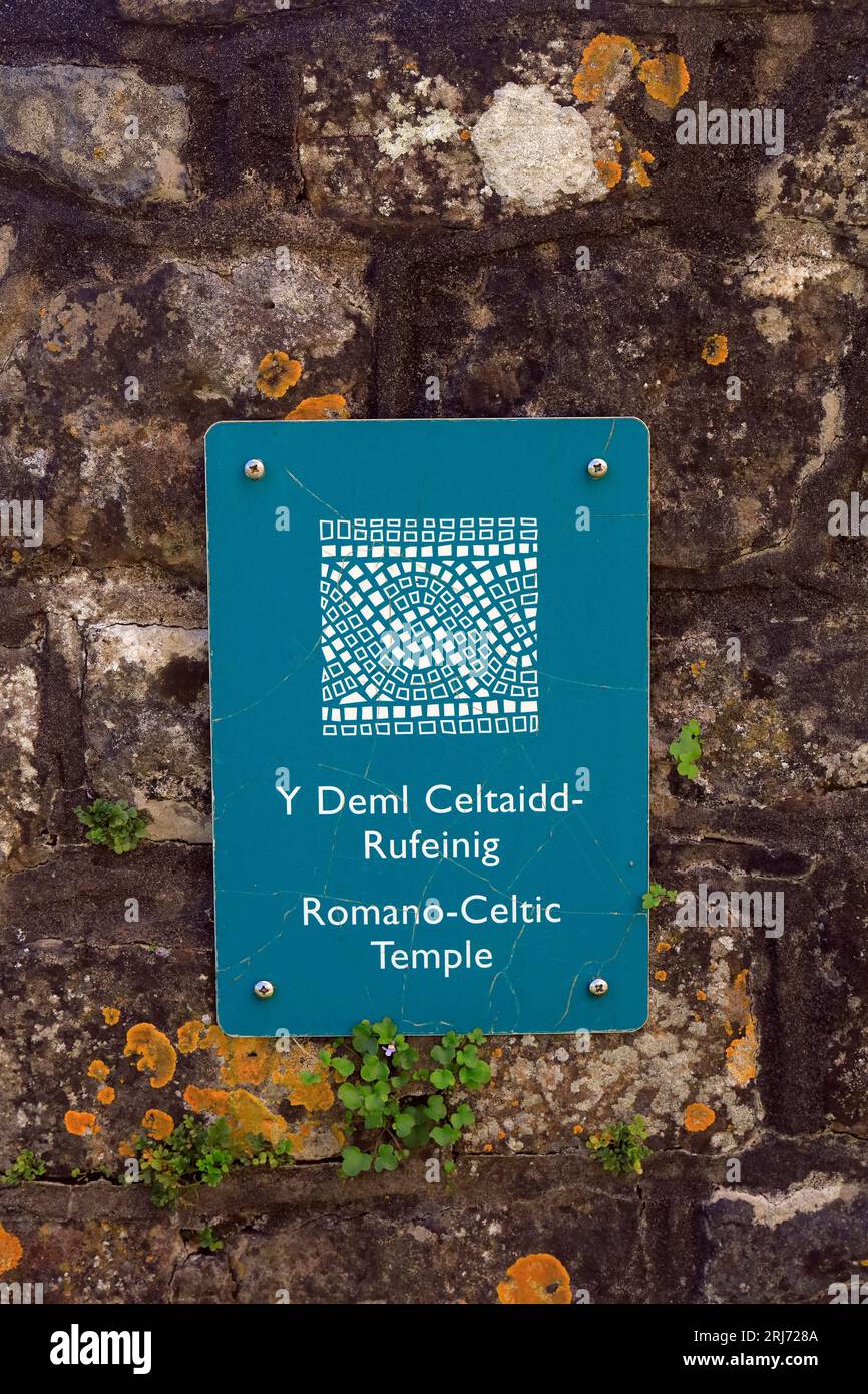Modern bilinual sign - Y Deml Ceaidd-Rufeinig / Romano-Celtic Temple ...