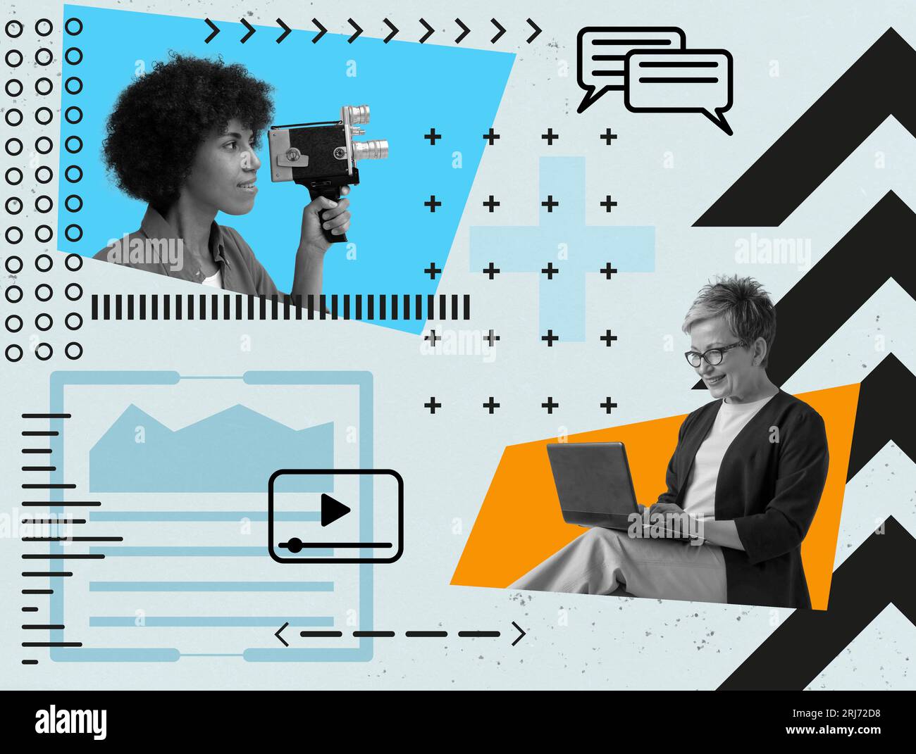 Woman creating media content hi-res stock photography and images - Alamy