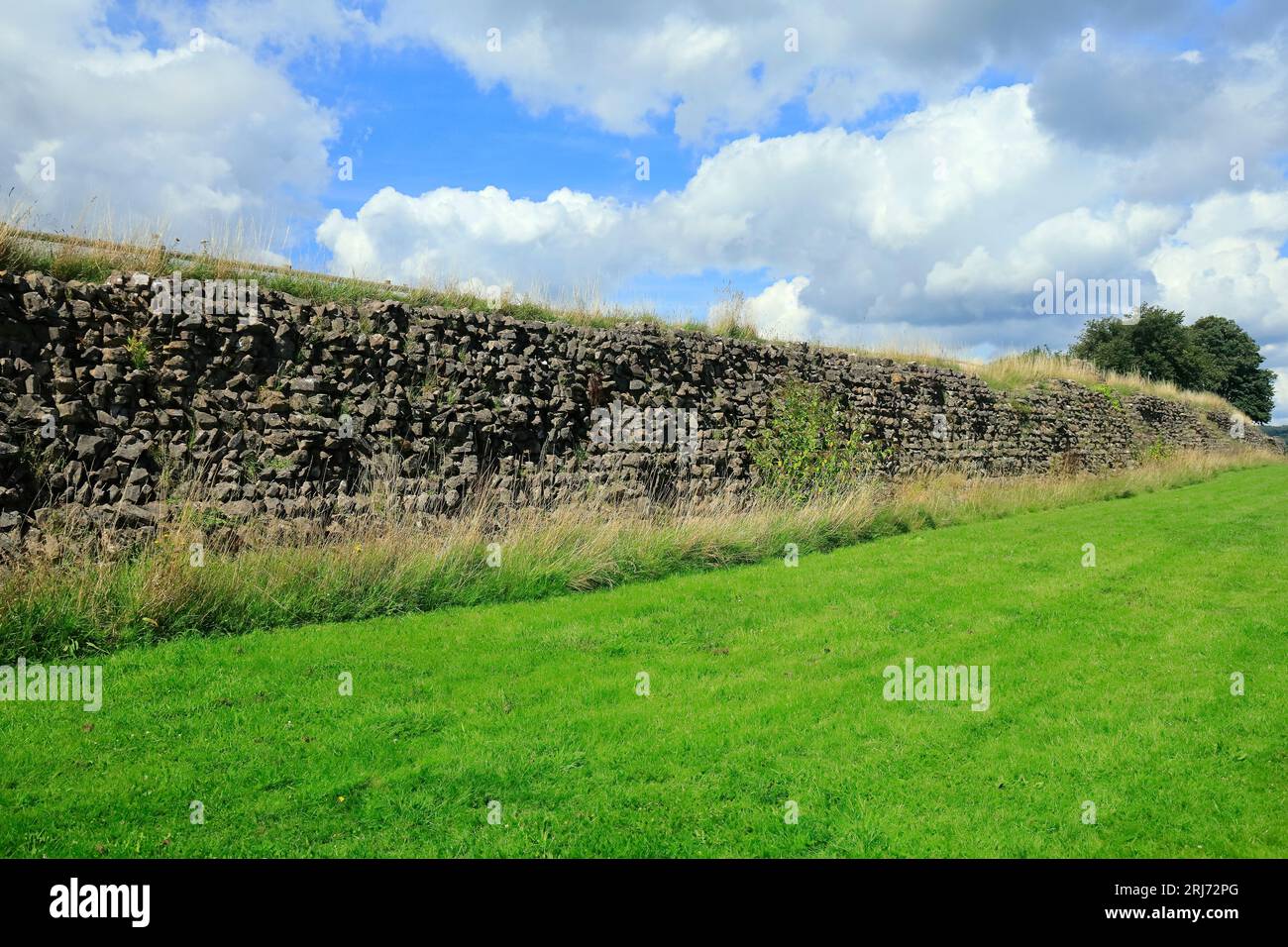 Well preserved and impressive Roman walls surrounding Venta Silurum, a ...