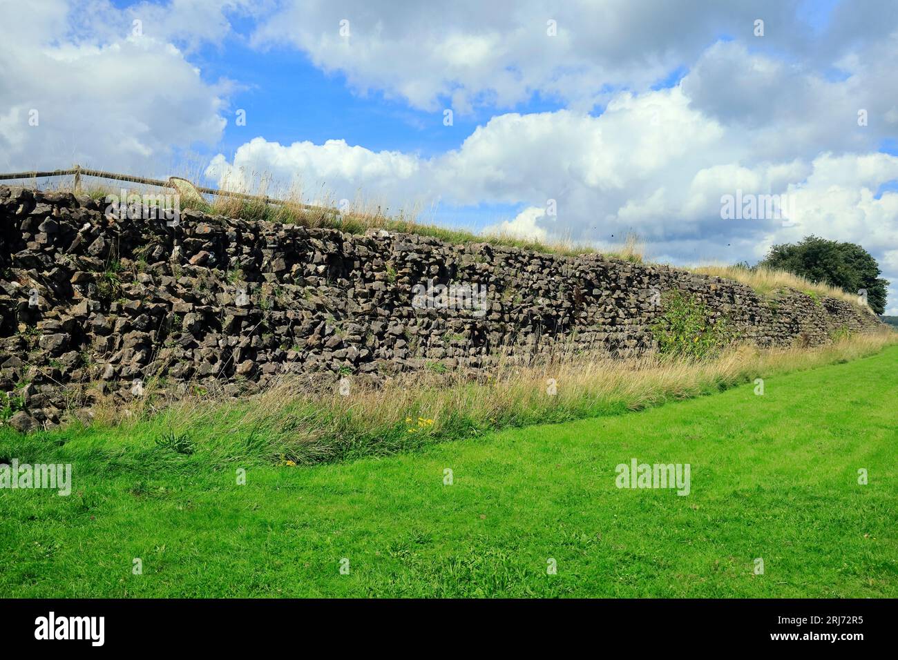 Well preserved and impressive Roman walls surrounding Venta Silurum, a ...