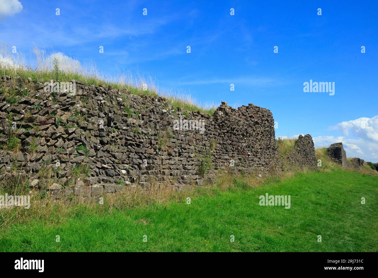Well preserved and impressive Roman walls surrounding Venta Silurum, a ...
