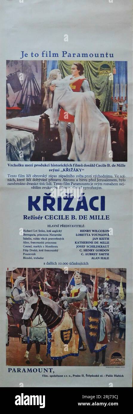 HENRY WILCOXON and LORETTA YOUNG in THE CRUSADES 1935 director CECIL B ...