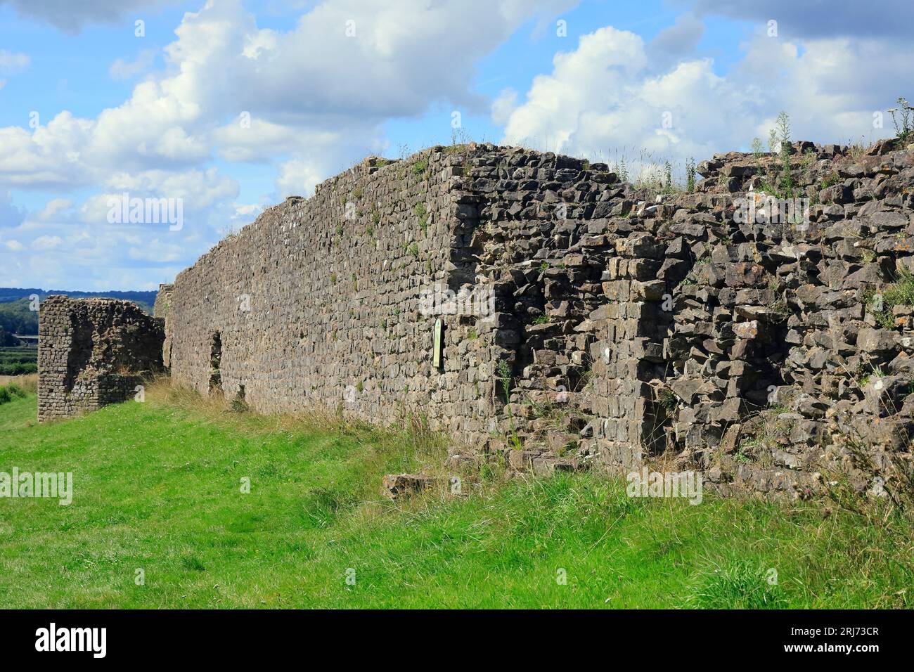 Well preserved and impressive Roman walls surrounding Venta Silurum, a ...