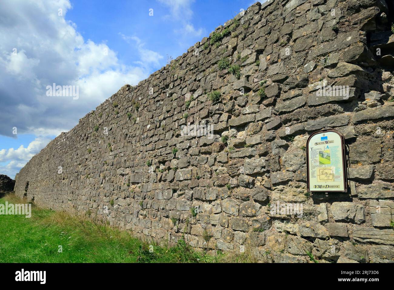 Well preserved and impressive Roman walls surrounding Venta Silurum, a ...