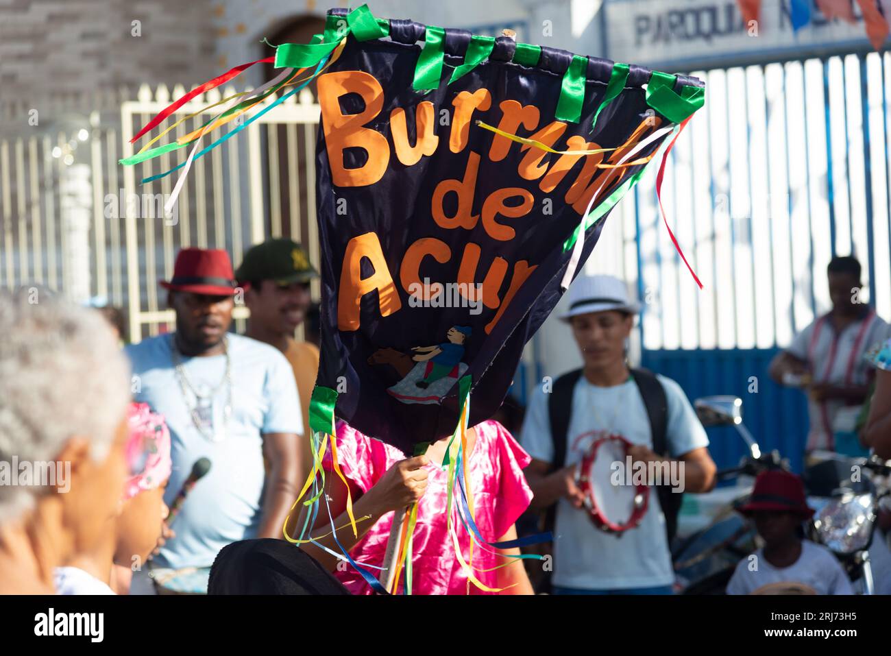Santo Amaro, Bahia, Brazil - July 23, 2023: Members of the cultural ...