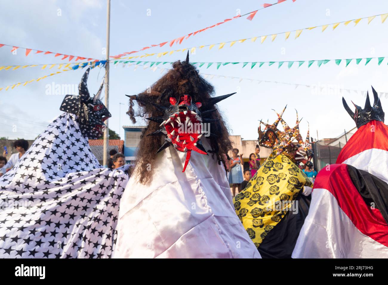 Santo Amaro, Bahia, Brazil - July 23, 2023: Cultural group Caretas de ...