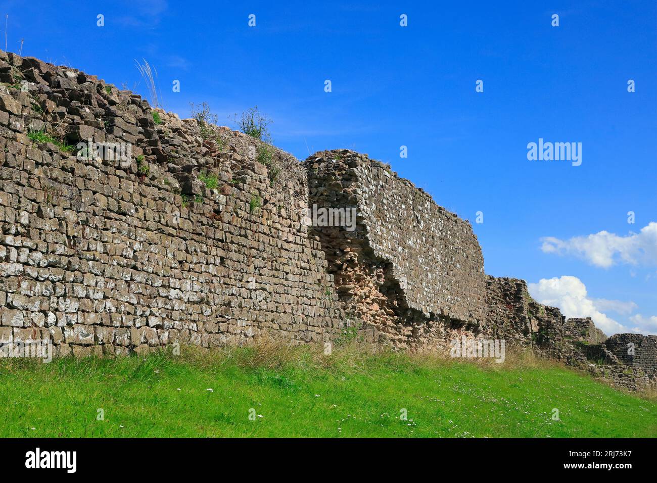 Well preserved and impressive Roman walls surrounding Venta Silurum, a ...