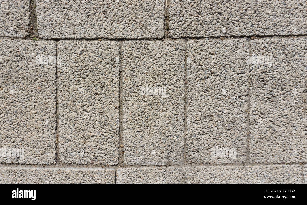 Gray paving stones with large rectangular elements. Close photo Stock ...