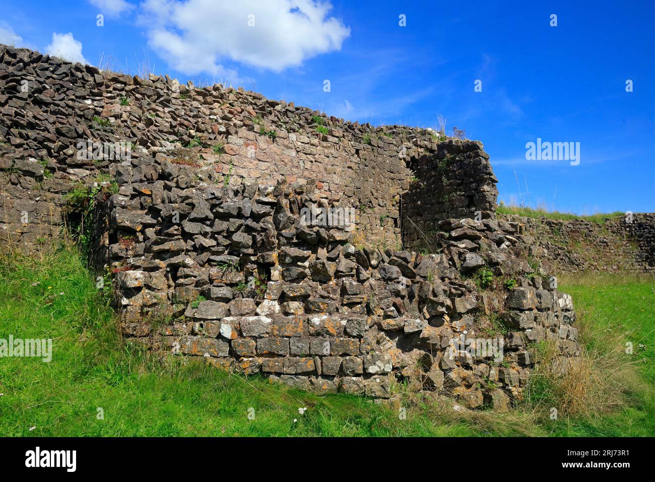 Well preserved and impressive Roman walls surrounding Venta Silurum, a ...