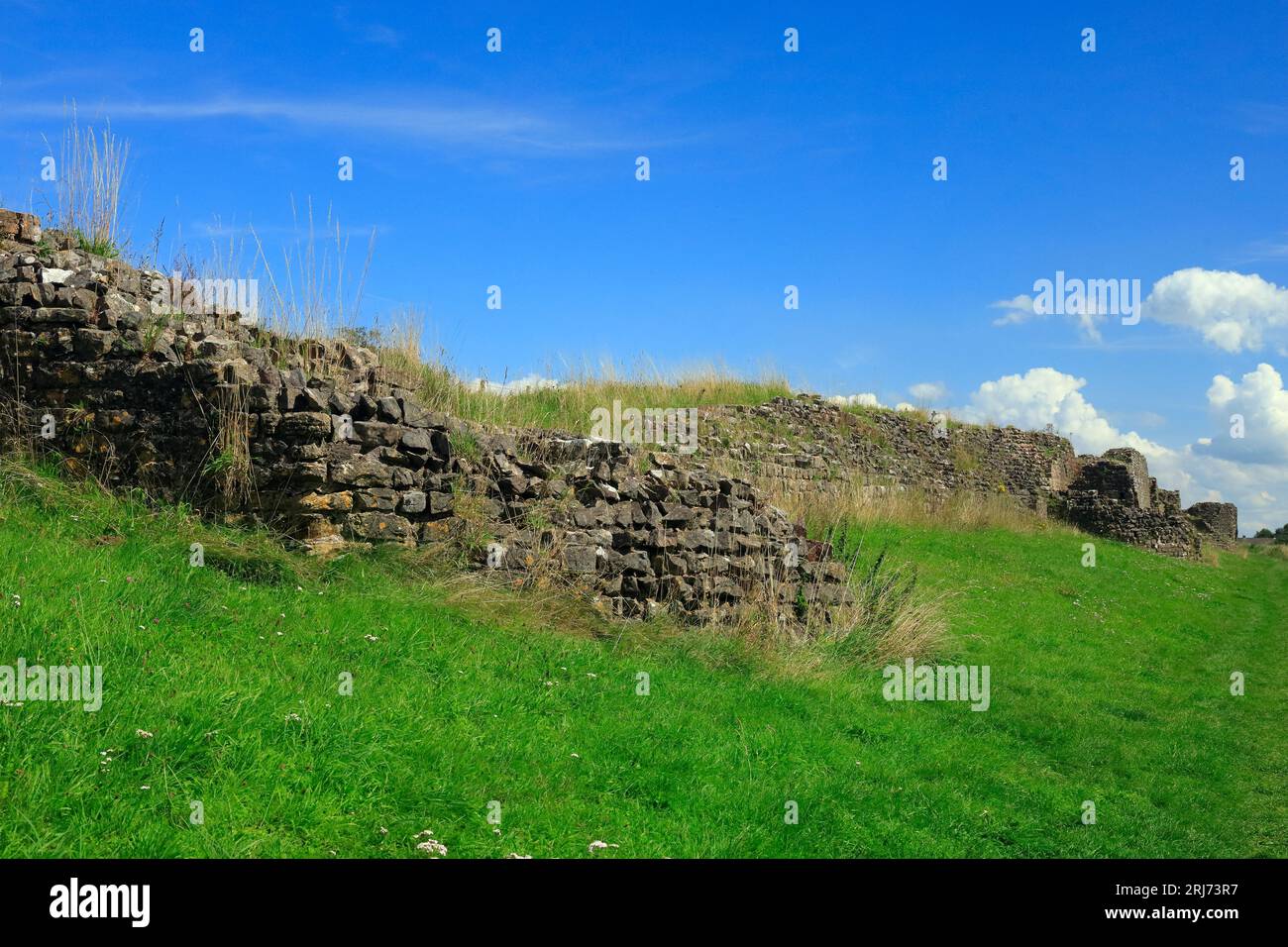 Well preserved and impressive Roman walls surrounding Venta Silurum, a ...
