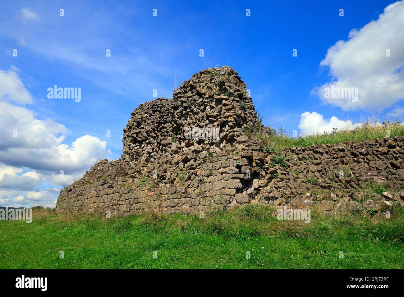 Well preserved and impressive Roman walls surrounding Venta Silurum, a ...