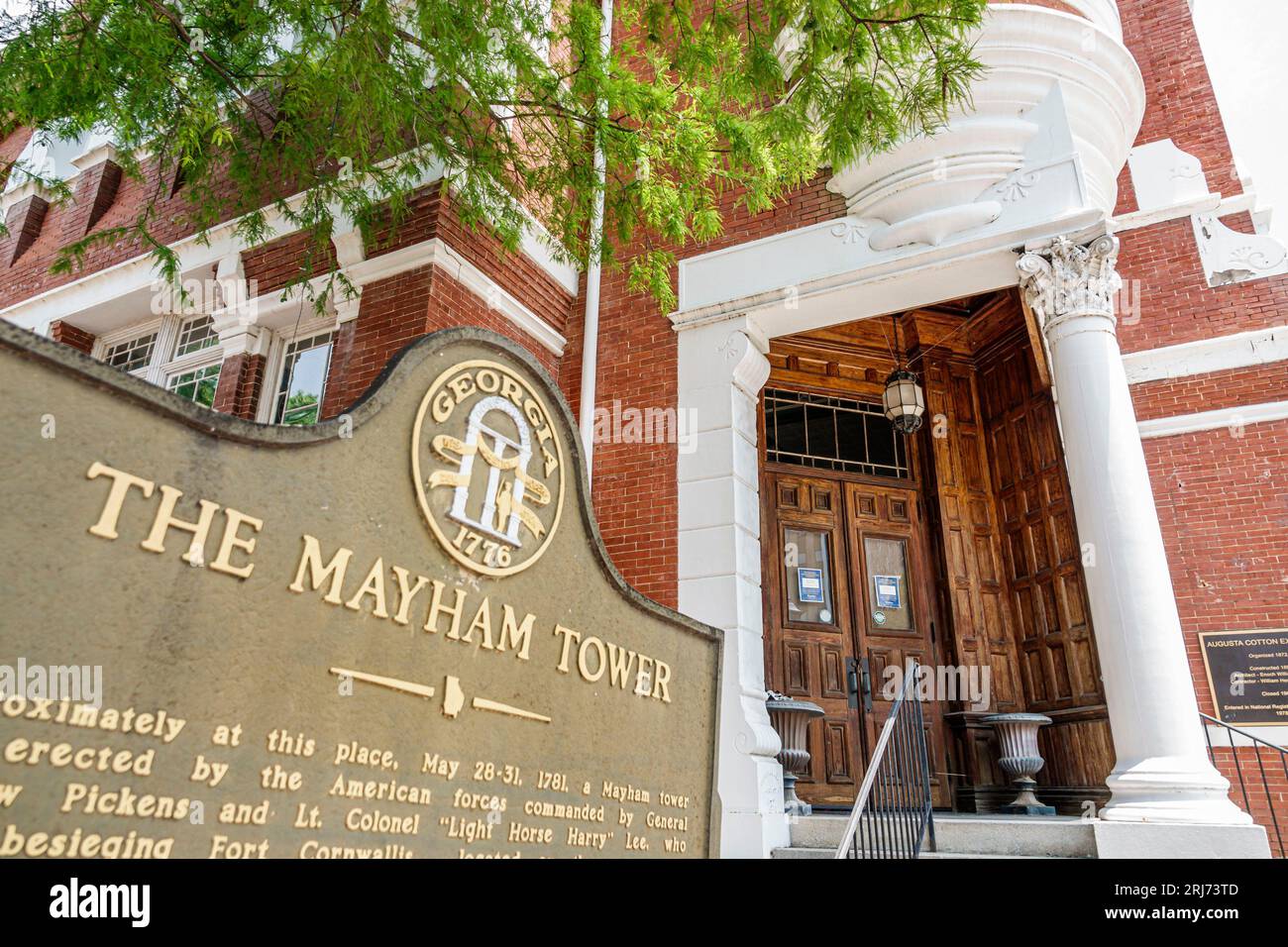 Mayham tower historical marker hi-res stock photography and images - Alamy