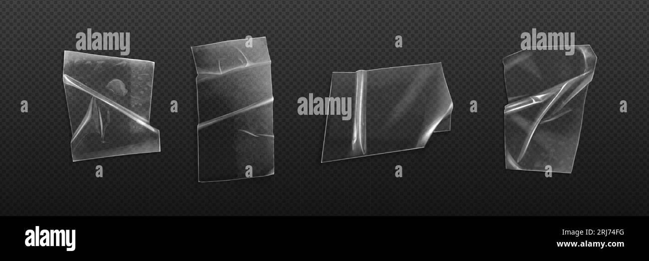 Plastic transparent clear wide duct tape sticker label. Adhesive ...