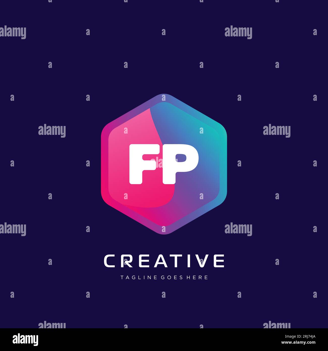 initial logo With Colorful template vector Stock Vector Image & Art - Alamy