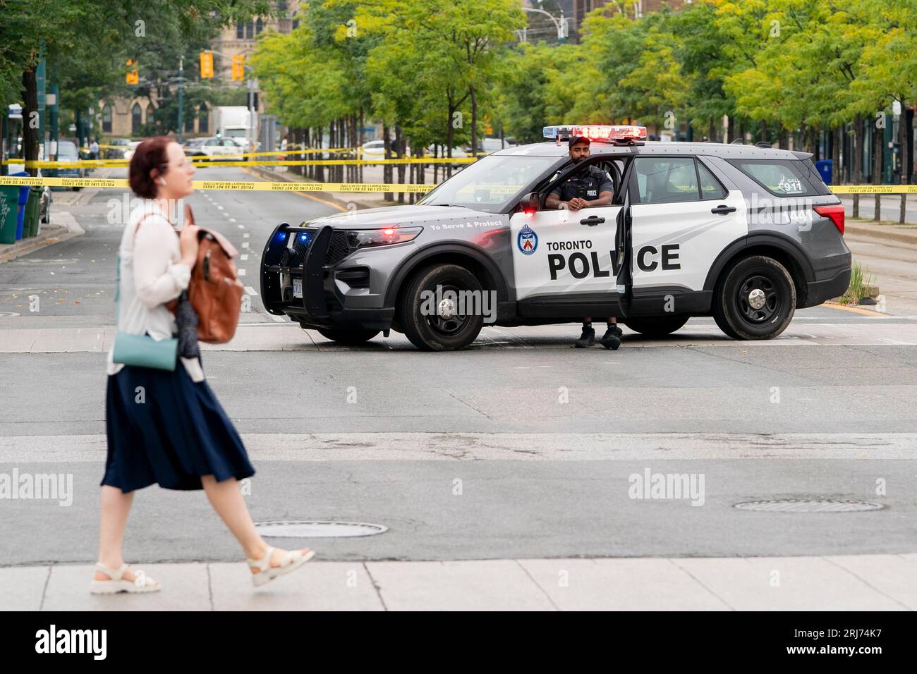 Toronto, Canada. 21st Aug, 2023. Members of the Toronto Police Service ...