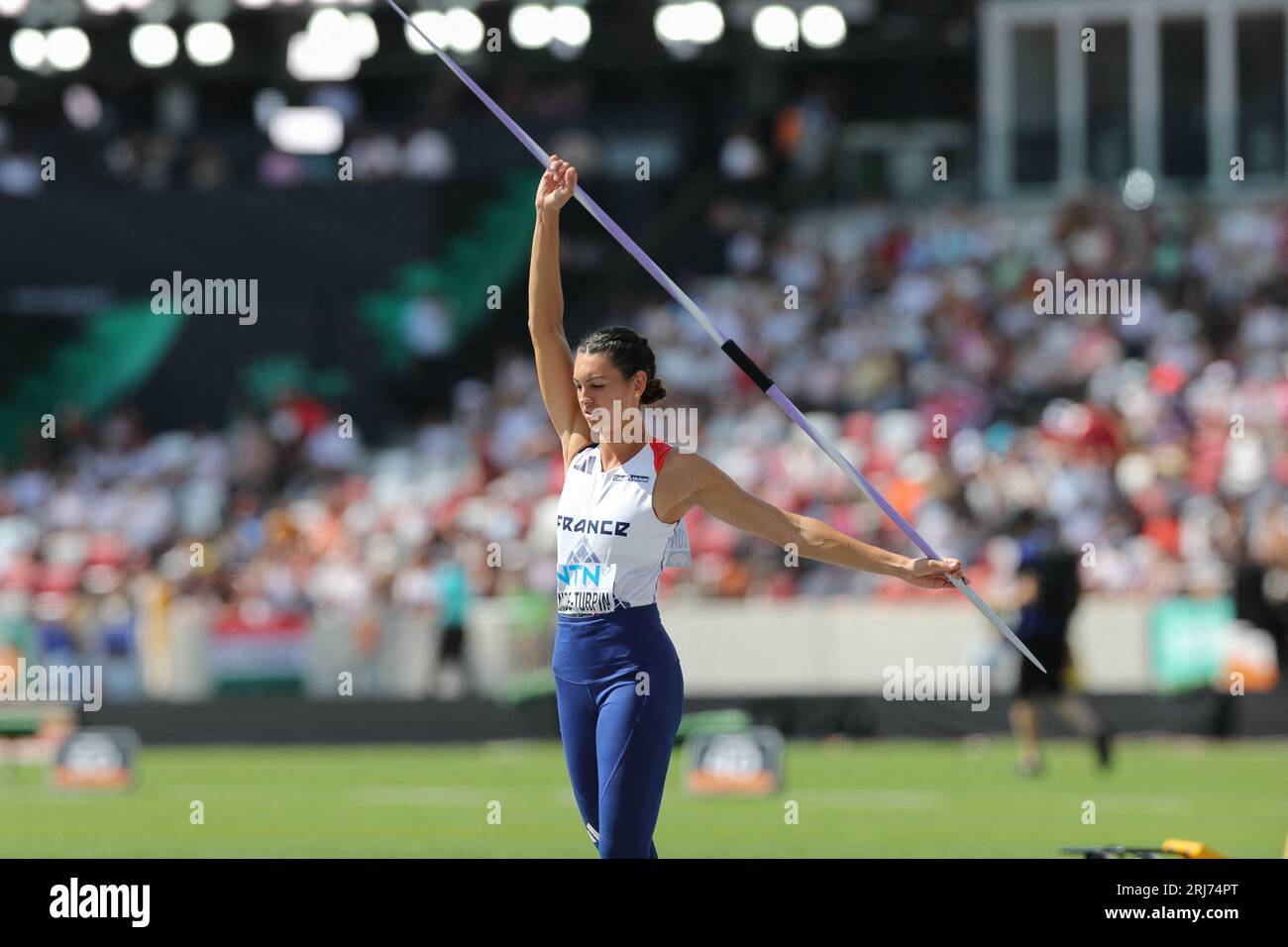 Budapest, Hungary. 20th Aug, 2023. Esther TURPIN of FRA HEPTATHLON ...