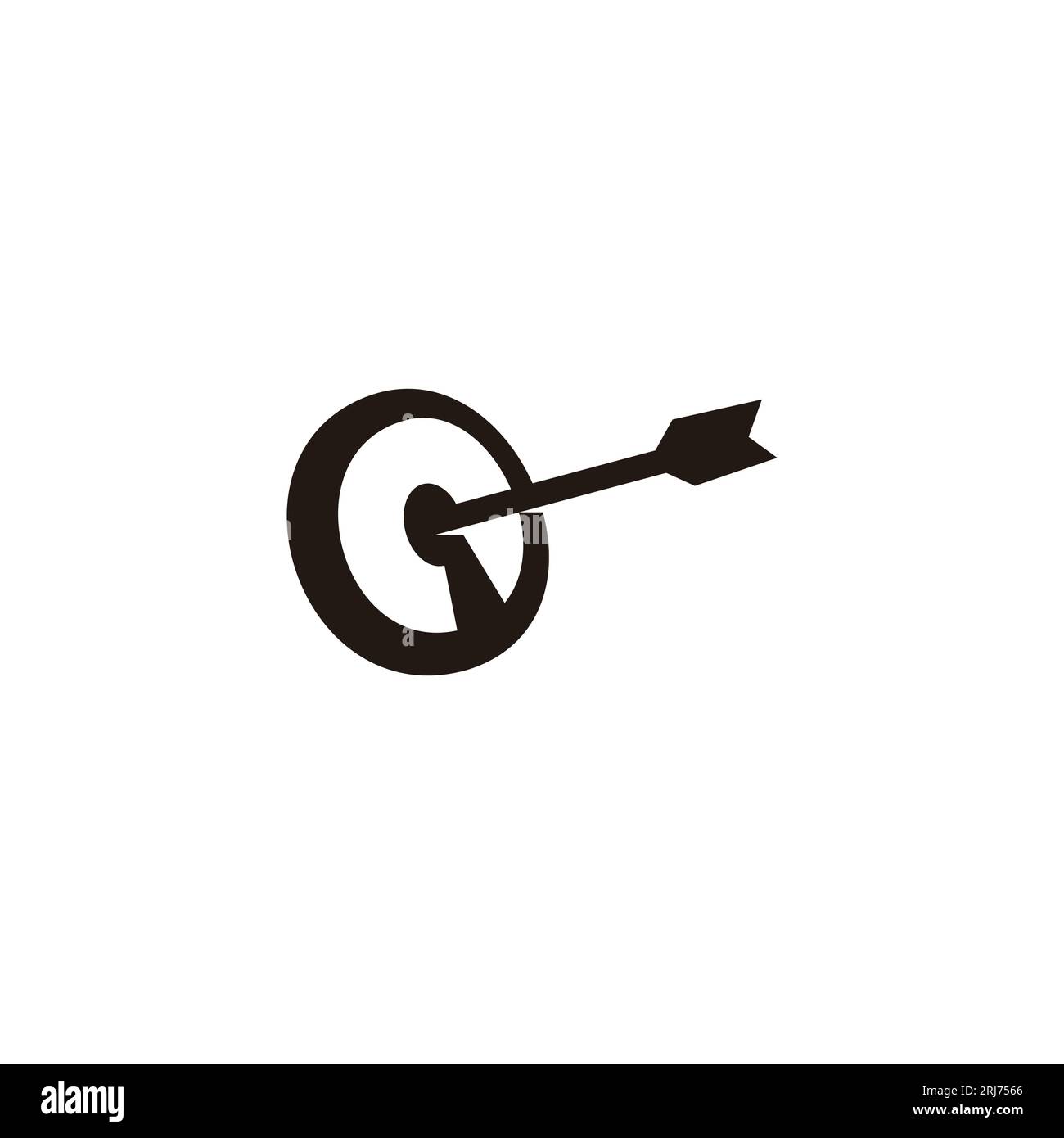 target arrow dart simple shadow flat 3d symbol vector Stock Vector ...