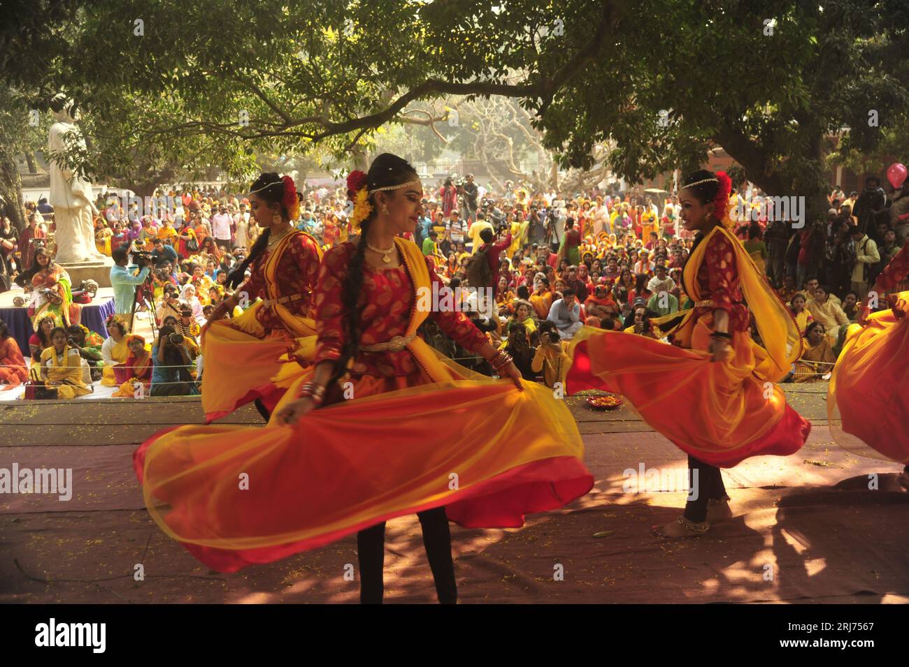 A programme marking Pahela Falgun at the Institute of Fine Arts, Dhaka ...