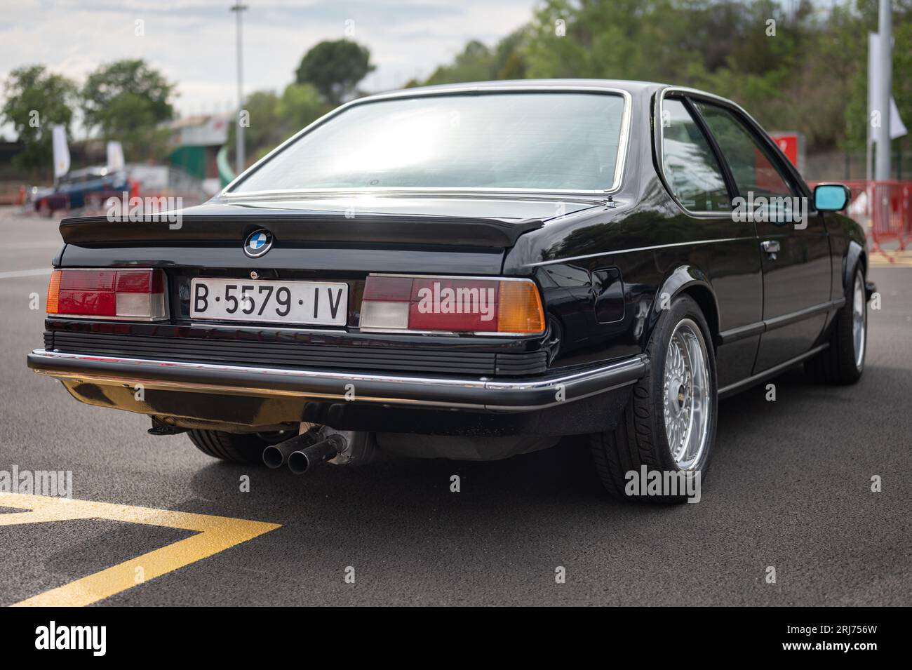Rear view of a high-end classic BMW E24 6-series Stock Photo - Alamy