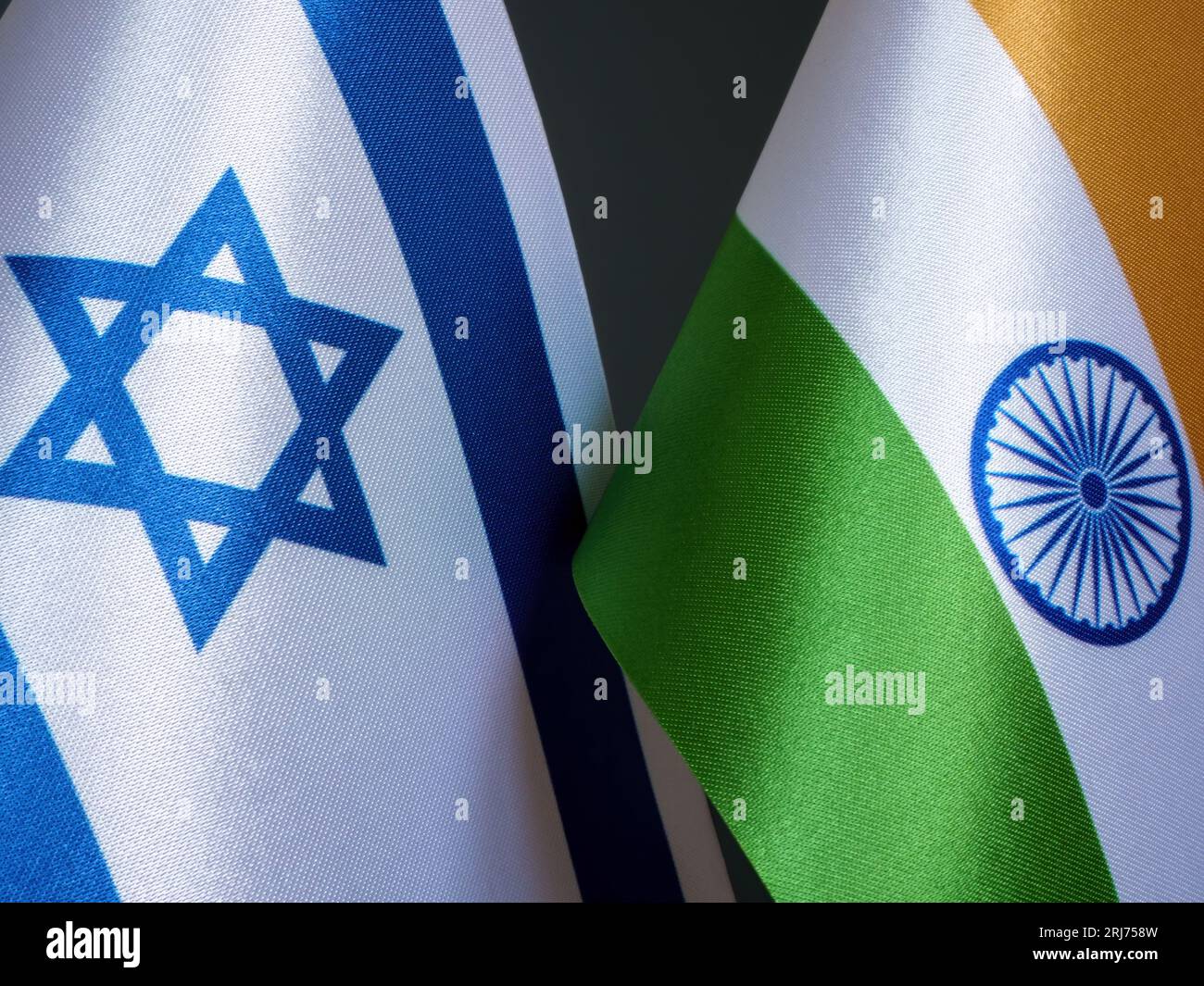 Near the small flags of Israel and India Stock Photo - Alamy