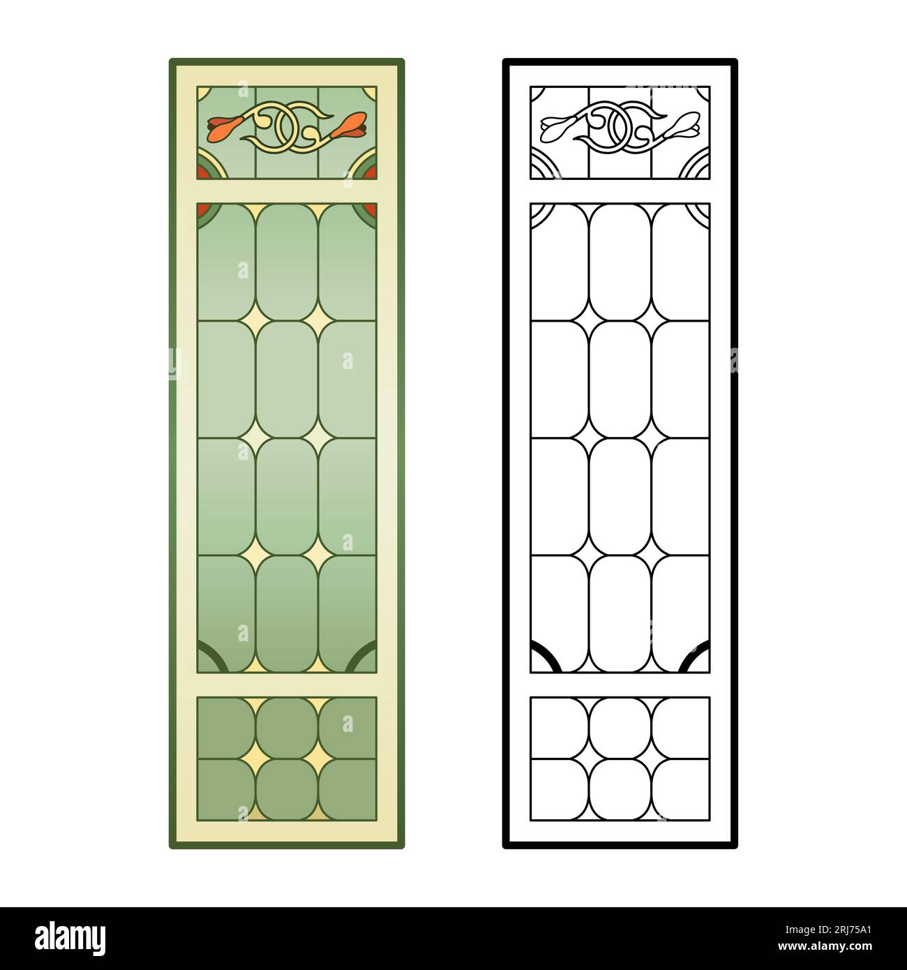 Stained Church glass window worksheet Stock Vector Image & Art - Alamy