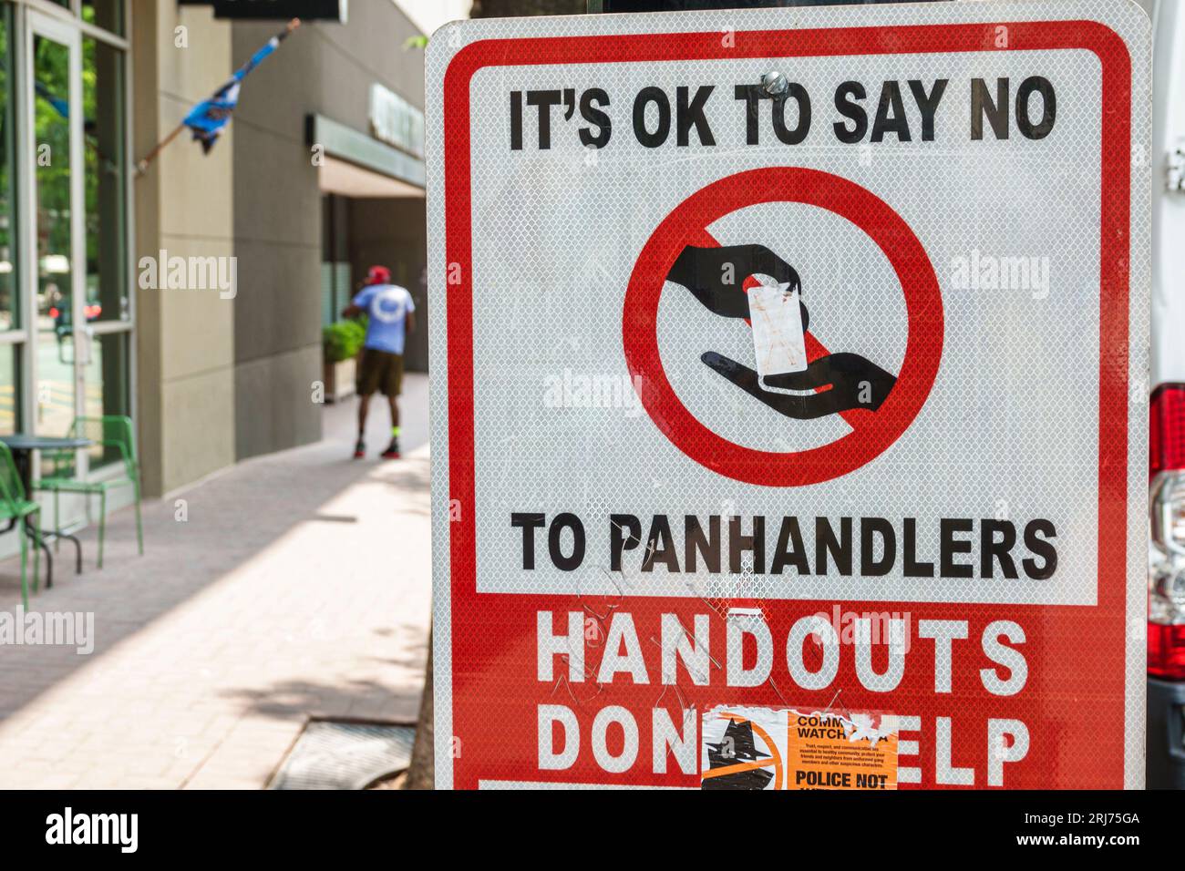 Say no to panhandlers beggars begging hi-res stock photography and ...