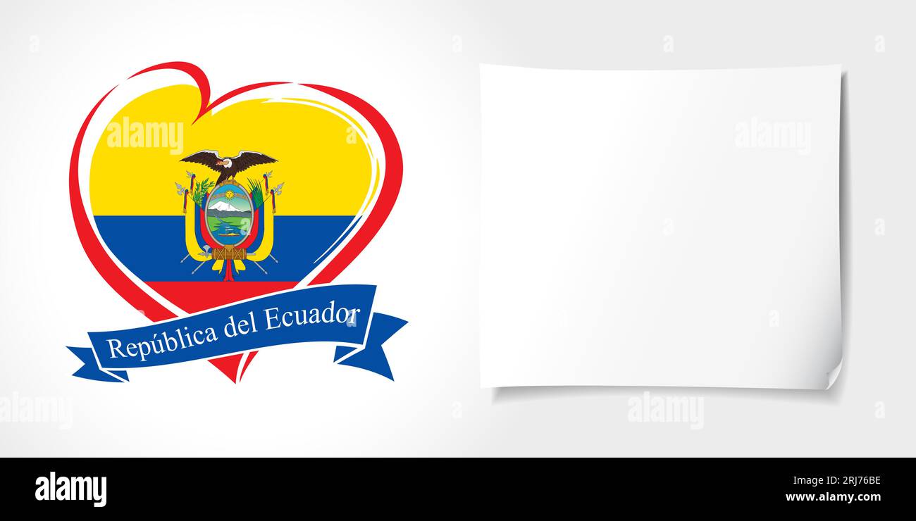 Ecuadorian greeting card template, blank design with empty sheet of ...