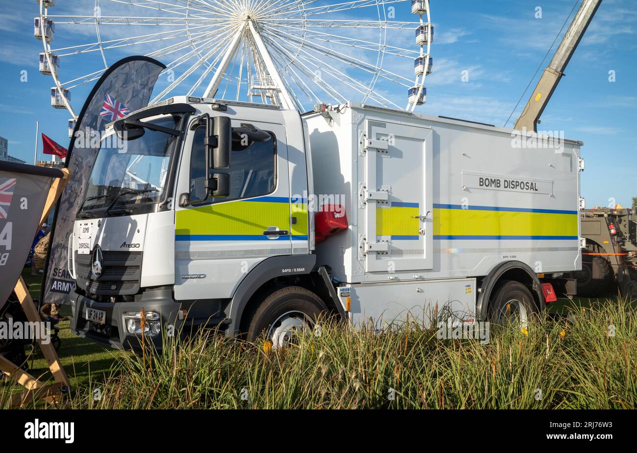 A British Army Bomb Disposal emergency vehicle on display at the ...
