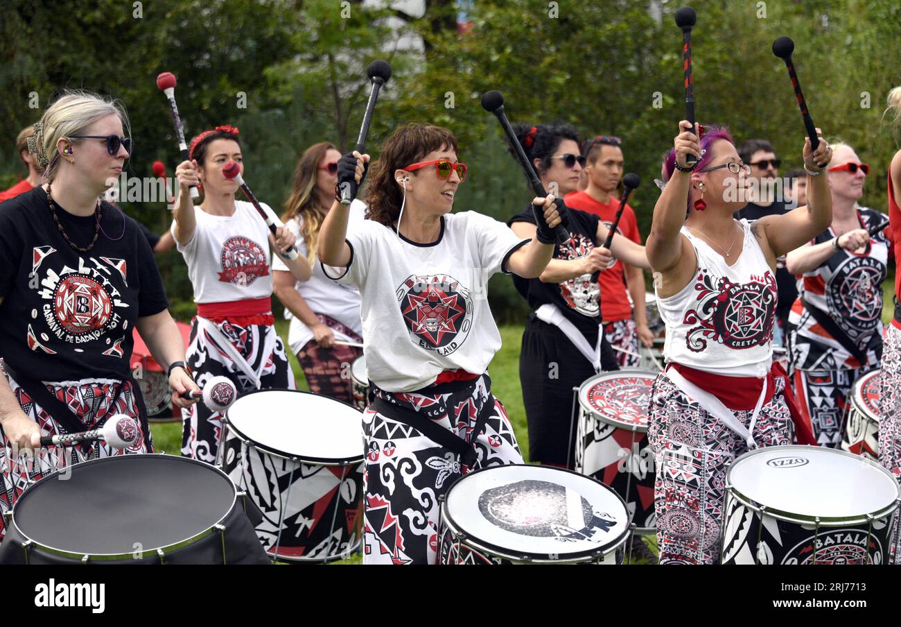 Batala Samba Band in Whitworth Park, Manchester, UK, plus other ...