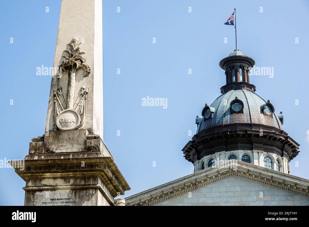 Columbia South Carolina,South Carolina State House dome,Monument to the ...