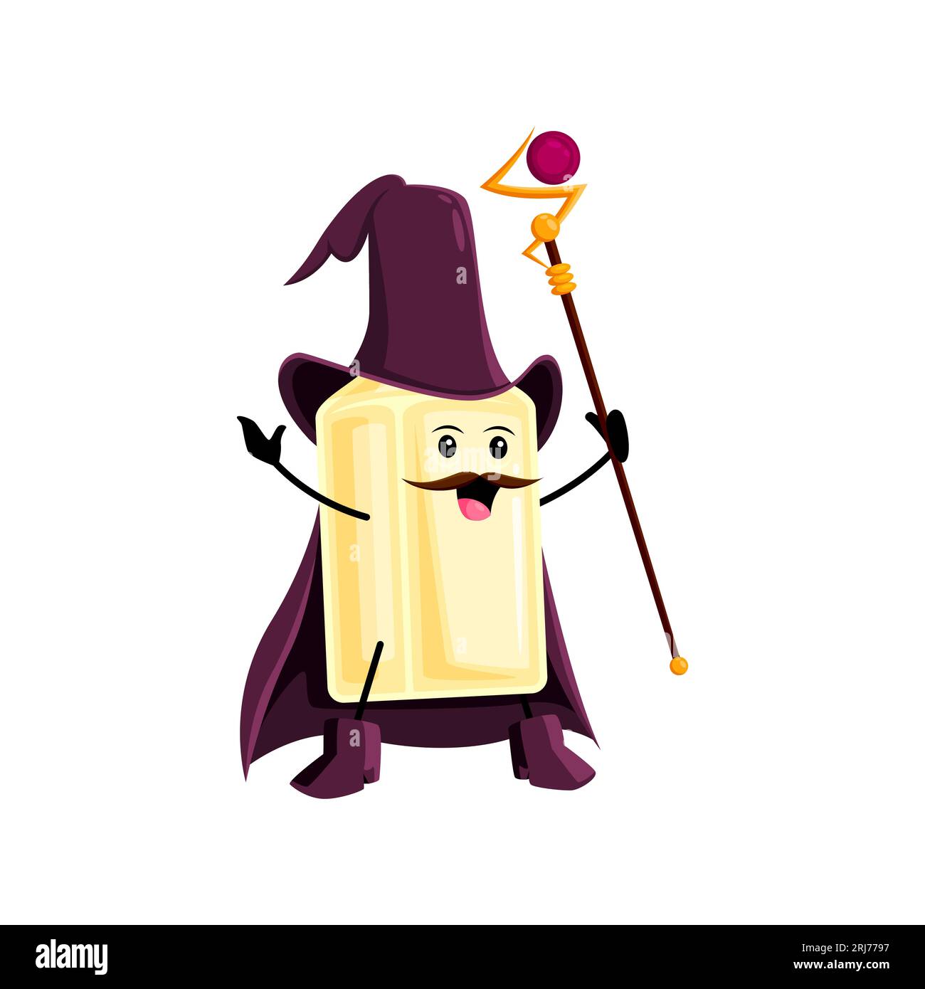 Cartoon Halloween tequila wizard and mage character. Isolated vector ...