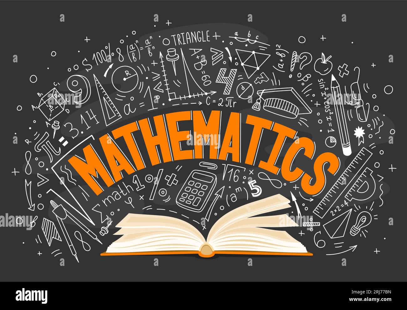 Blackboard equations Stock Vector Images - Alamy