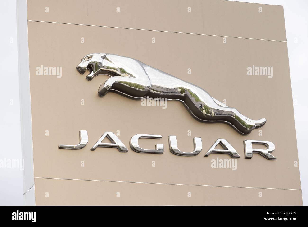 Signs and symbols, a Jaguar logo Stock Photo - Alamy