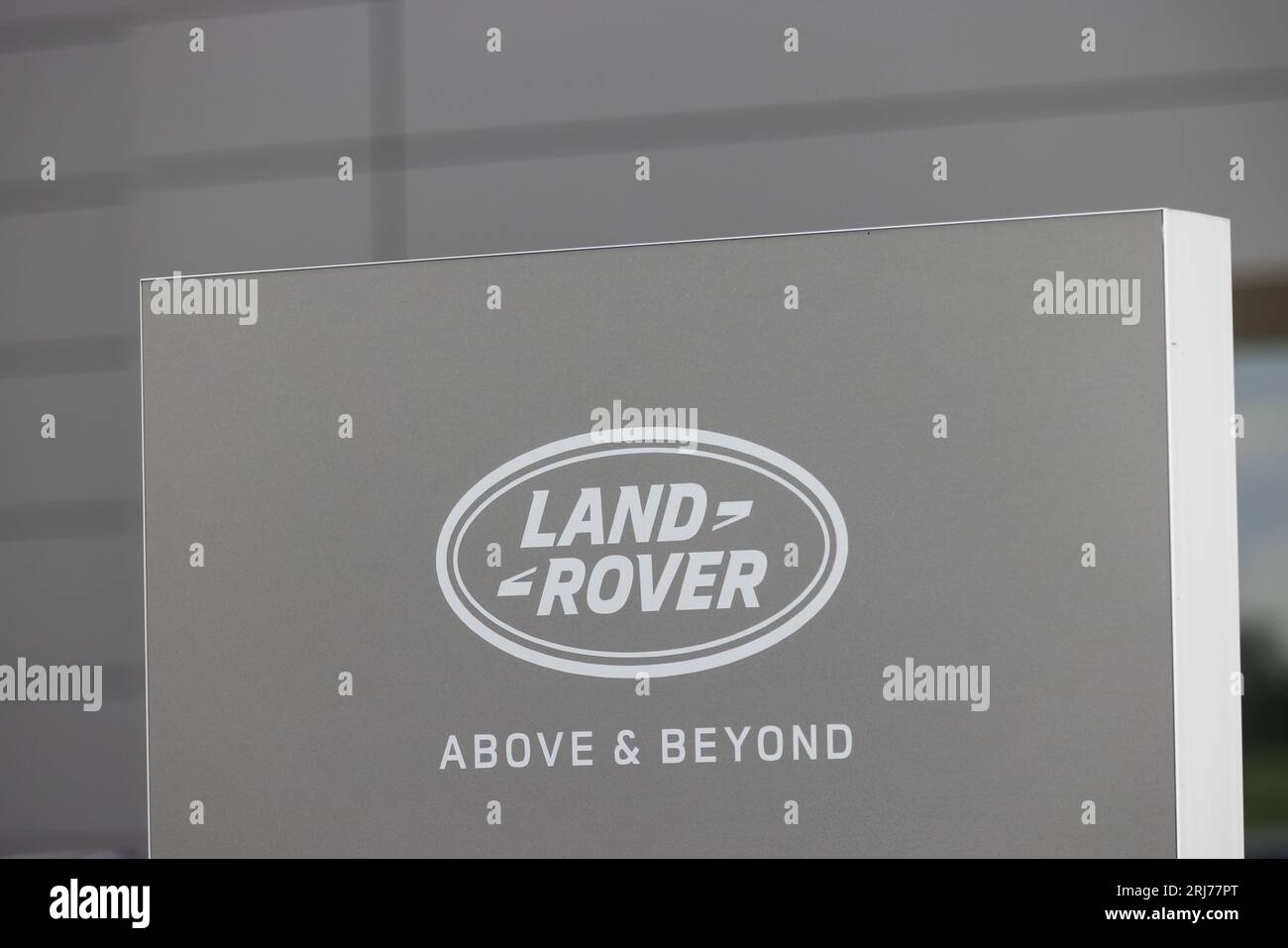 Signs and symbols, a Landrover logo Stock Photo - Alamy