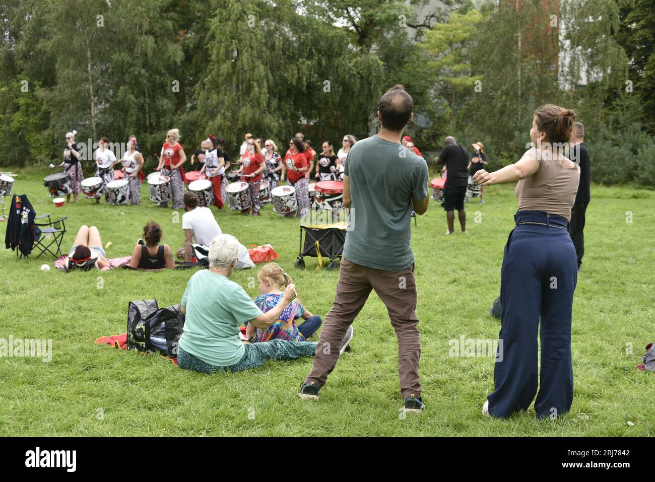 Batala Samba Band in Whitworth Park, Manchester, UK, plus other ...