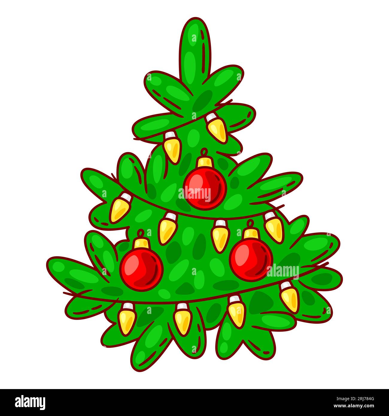 Lush christmas tree in Cut Out Stock Images & Pictures - Alamy