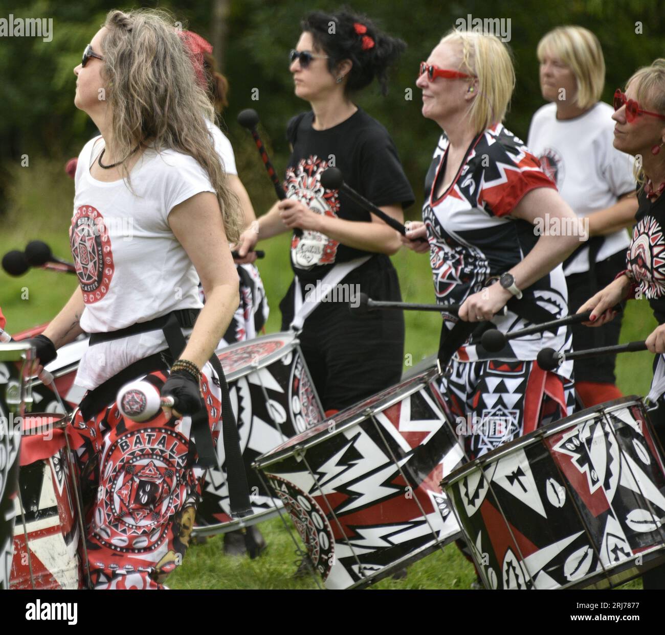 Batala Samba Band in Whitworth Park, Manchester, UK, plus other ...