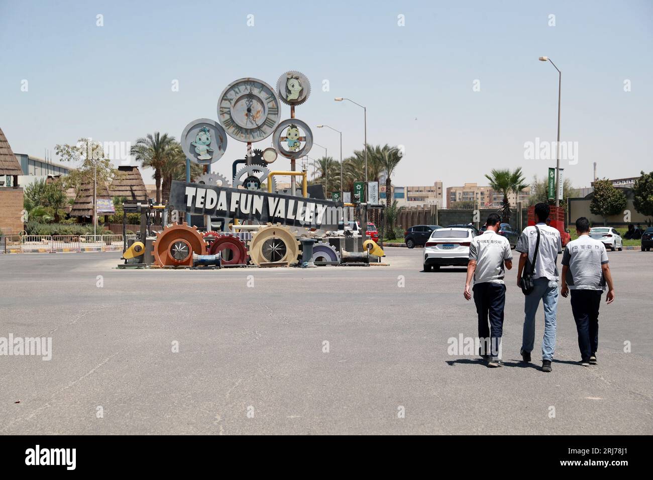 Cairo. 10th Aug, 2023. This photo taken on Aug. 10, 2023 shows a view ...