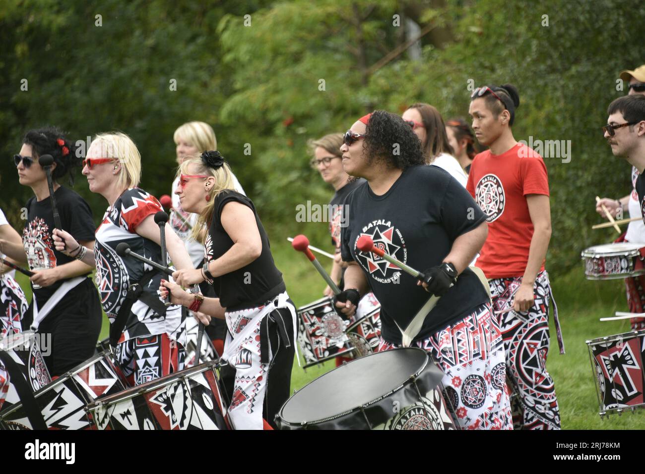 Batala Samba Band in Whitworth Park, Manchester, UK, plus other ...
