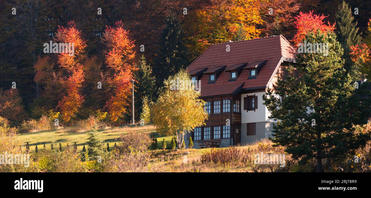 House in landscape village hi-res stock photography and images - Alamy