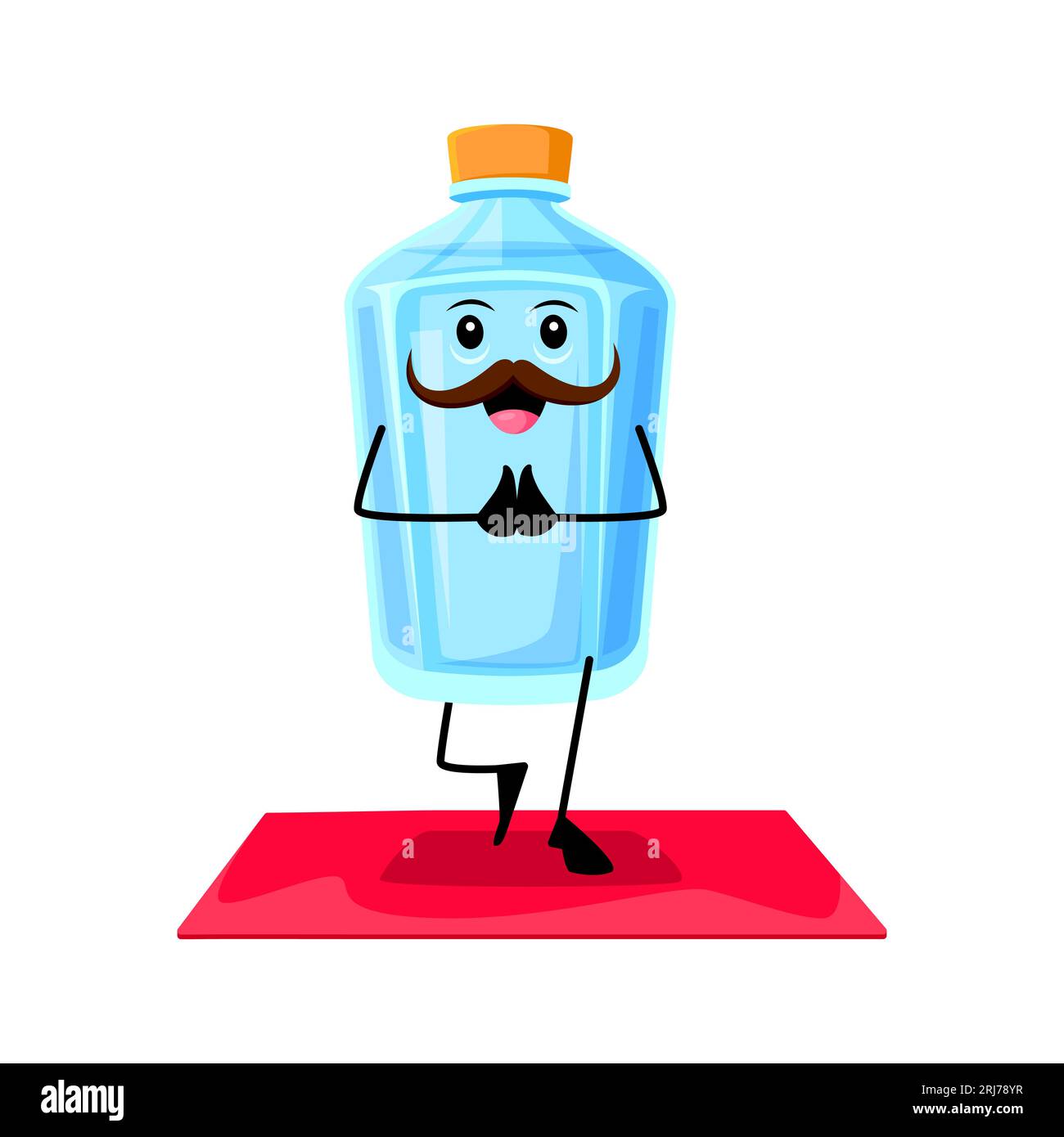 Cartoon Tex Mex Mexican food and tequila drink character on yoga ...