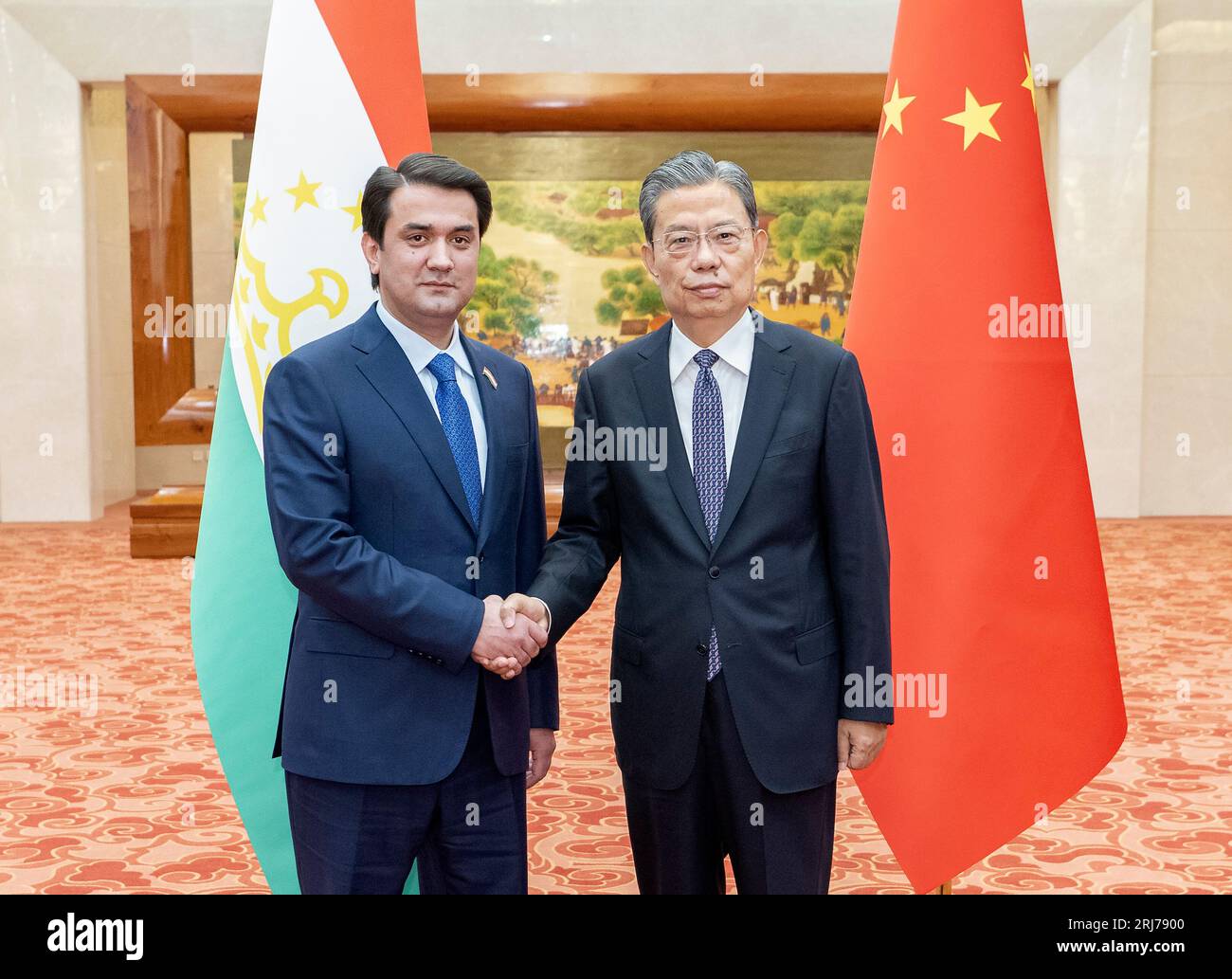 Beijing, China. 21st Aug, 2023. Zhao Leji, chairman of the National ...