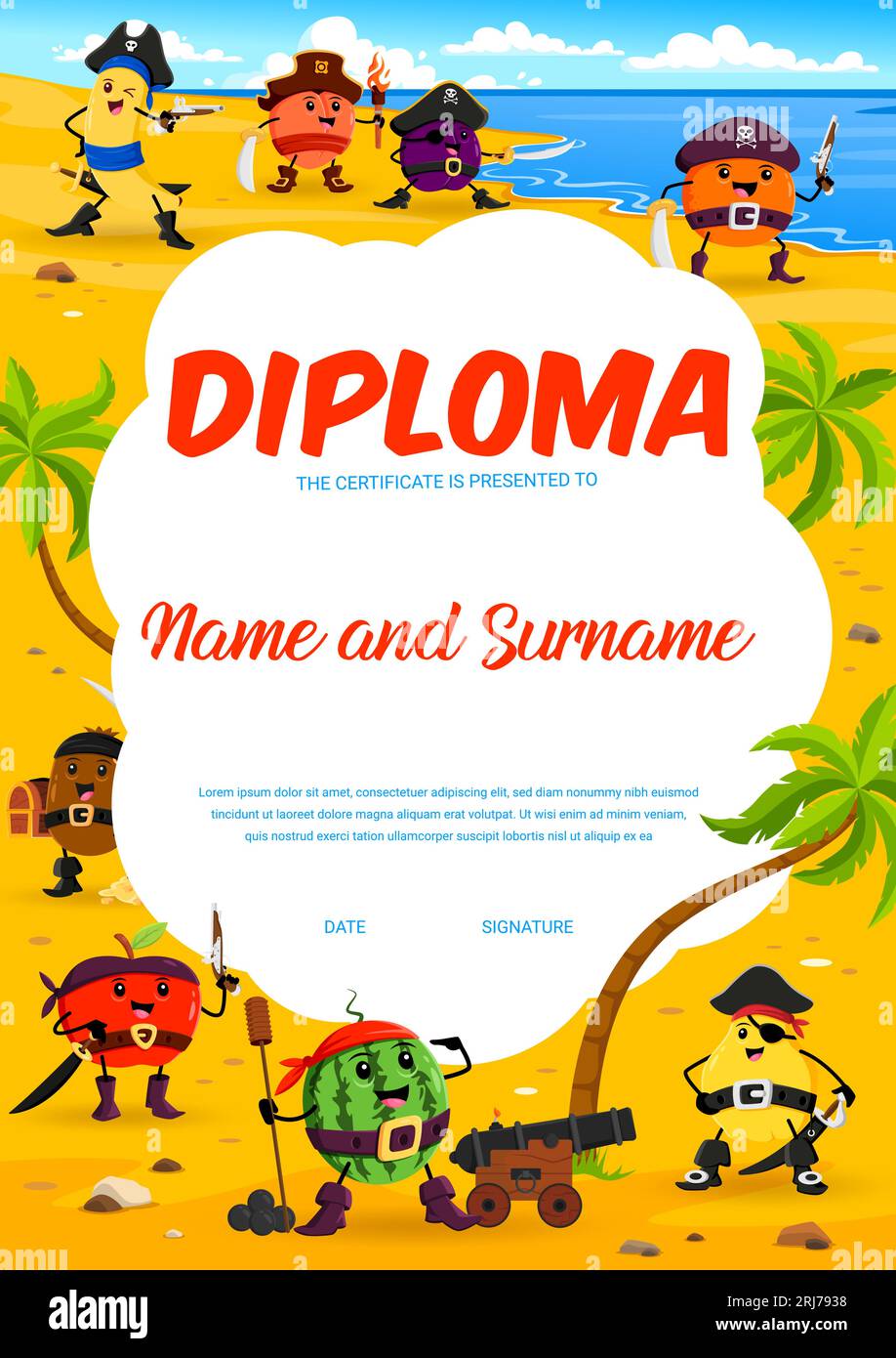 Pirate Certificate Template