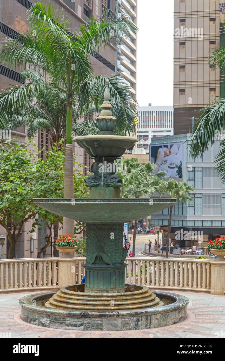 Hong Kong, China - May 1, 2017: Grand Millennium Plaza Water Fountain ...