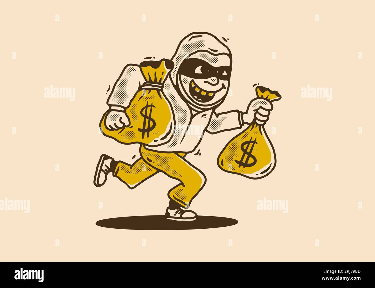 Vintage bank robber Stock Vector Images - Alamy