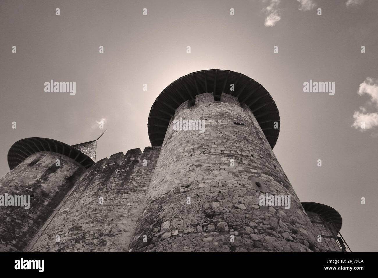 View of medieval fort in Soroca, Republic of Moldova. Fort built in ...