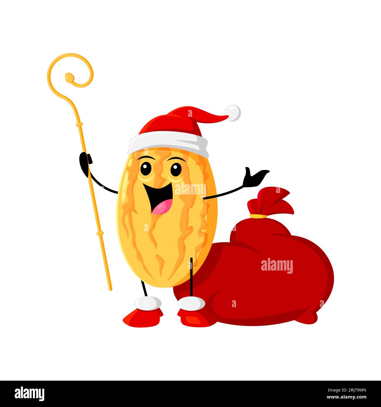 Santa claus melon isolated Stock Vector Images - Alamy