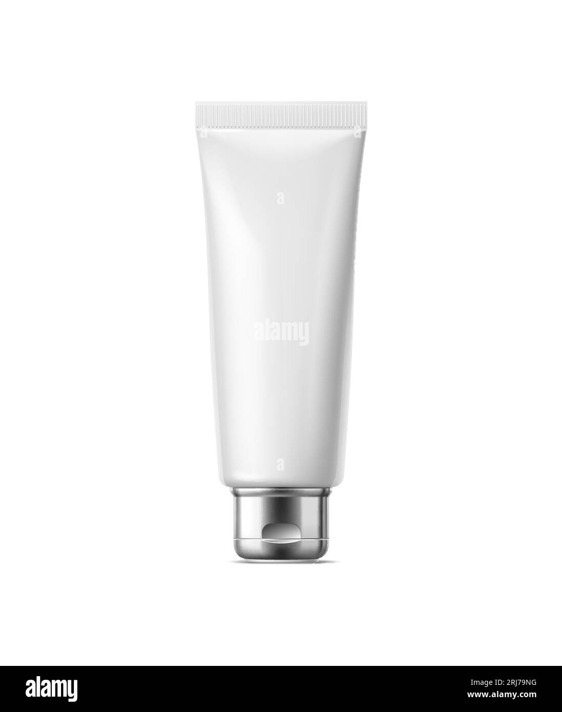 Realistic cosmetics product tube. White cream, shaving foam, toothpaste ...
