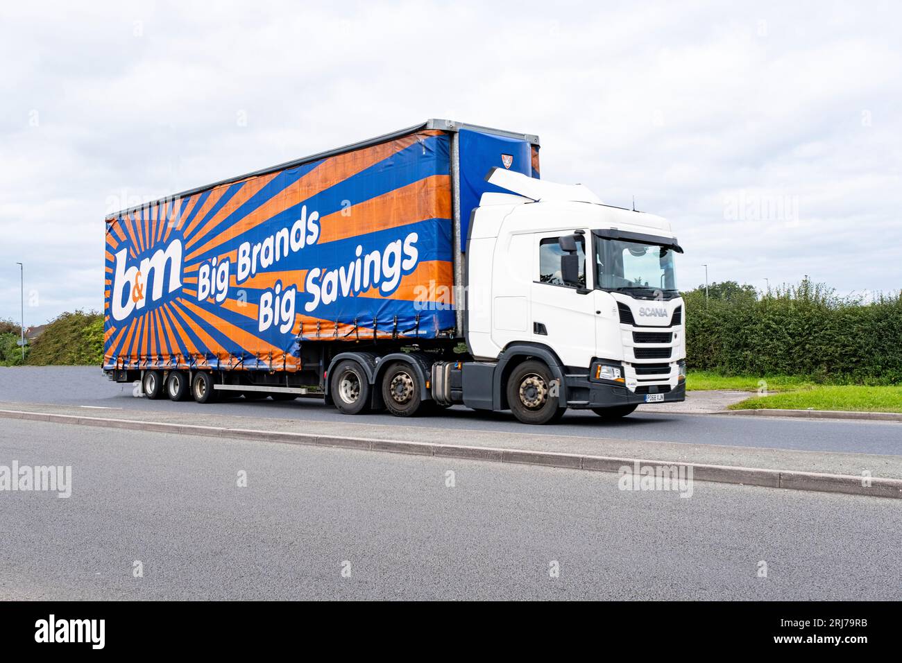 B&M lorry on motorway in Cheshire UK Stock Photo - Alamy