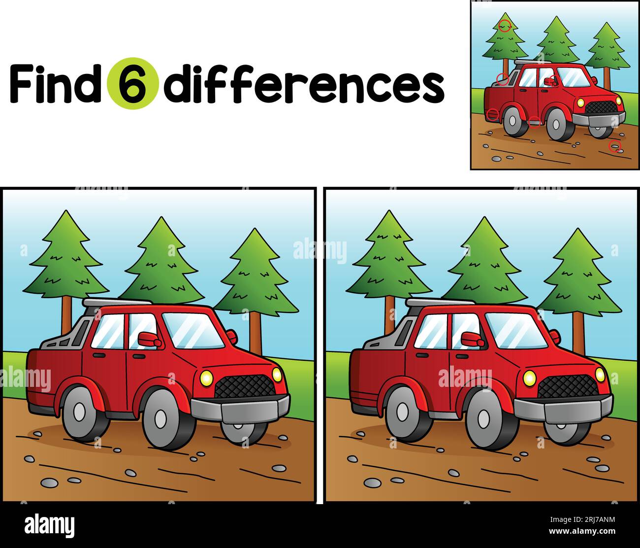 Off-Road Truck Vehicle Find The Differences Stock Vector Image & Art ...